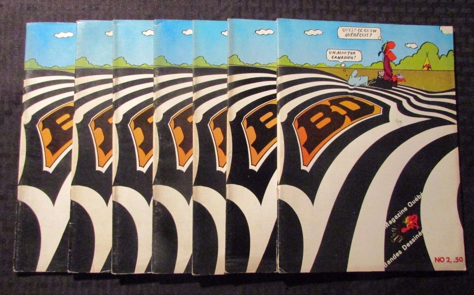 1971 BD Bandes Dessinees French Comic Magazine #2 VG-/VG+ LOT of 8 ...