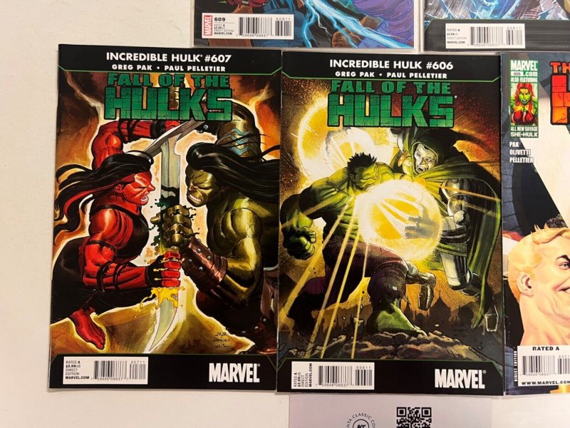 5 Hulk Marvel Comic Books # 605 606 607 608 609 Defenders Spiderman 26 ...
