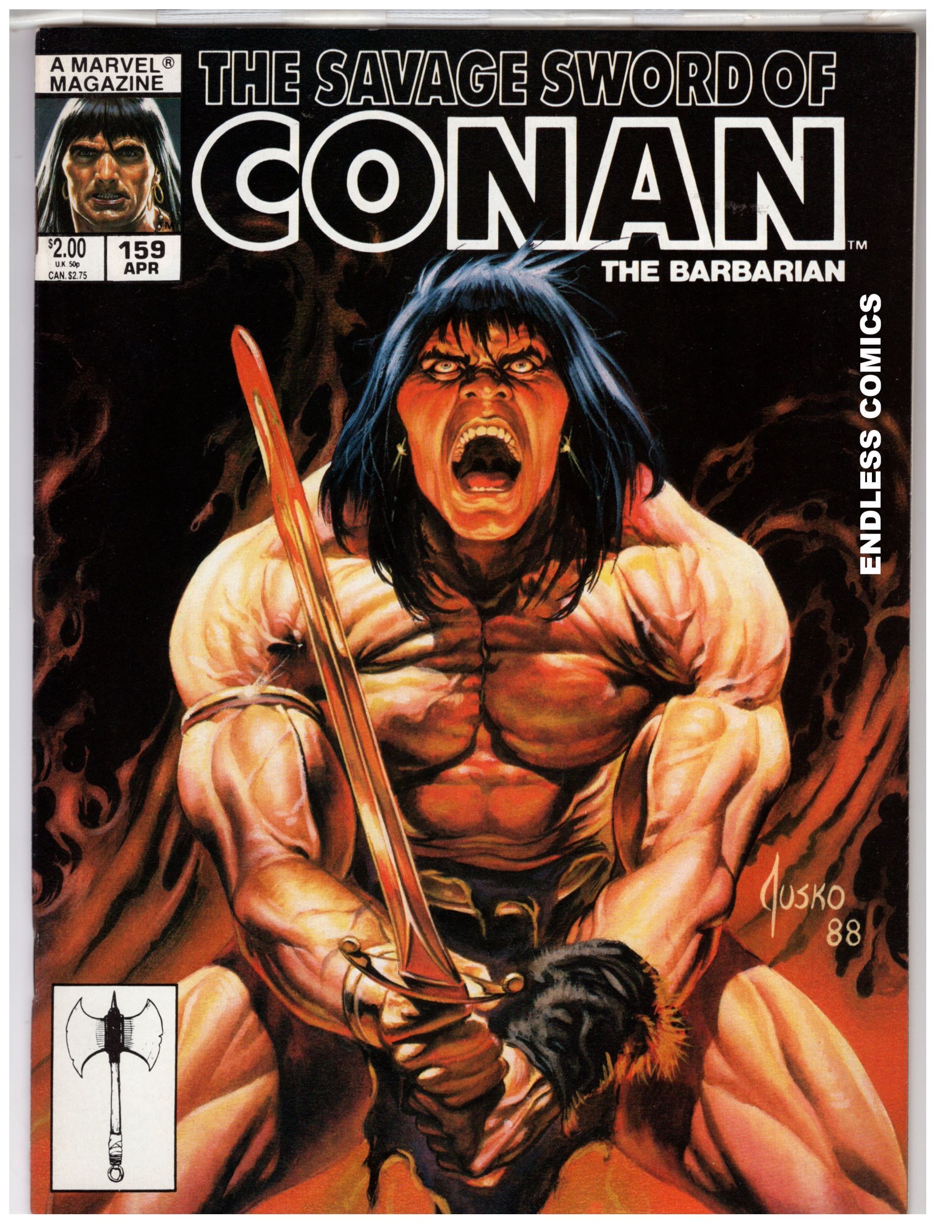 The Savage Sword of Conan #159 (1989) Nice! Classic B&W Mag! [NSC•ECA4 ...
