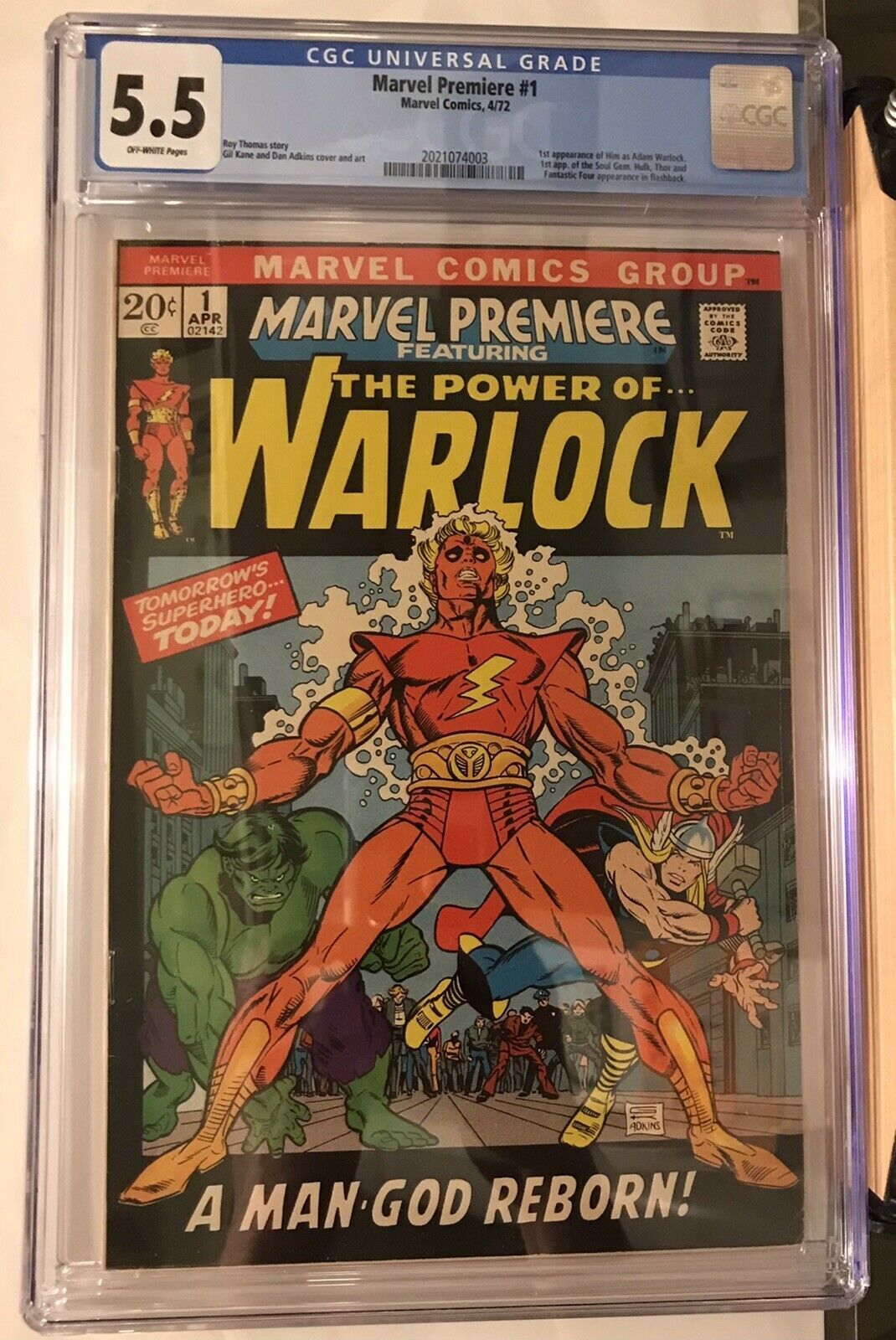 Marvel Premier#1 First TRUE appearance of Adam Warlock! 1st Soul Gem ...
