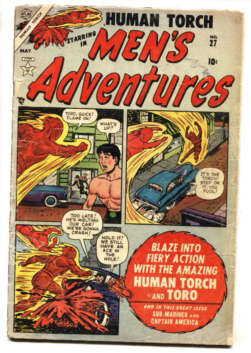 Men's Adventures #27 1954-Atlas-1St Super-Hero Issue-Human Torch-Capt ...