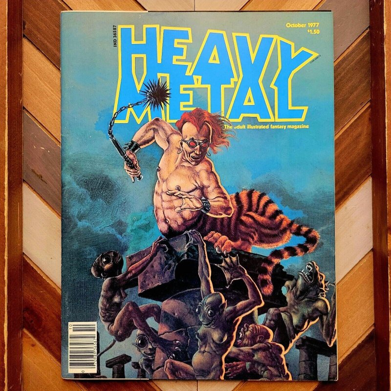 HEAVY METAL VOL. 1 #7 VF- (HM 1977) Sharp! WRIGHTSON Cover! MOEBIUS ...