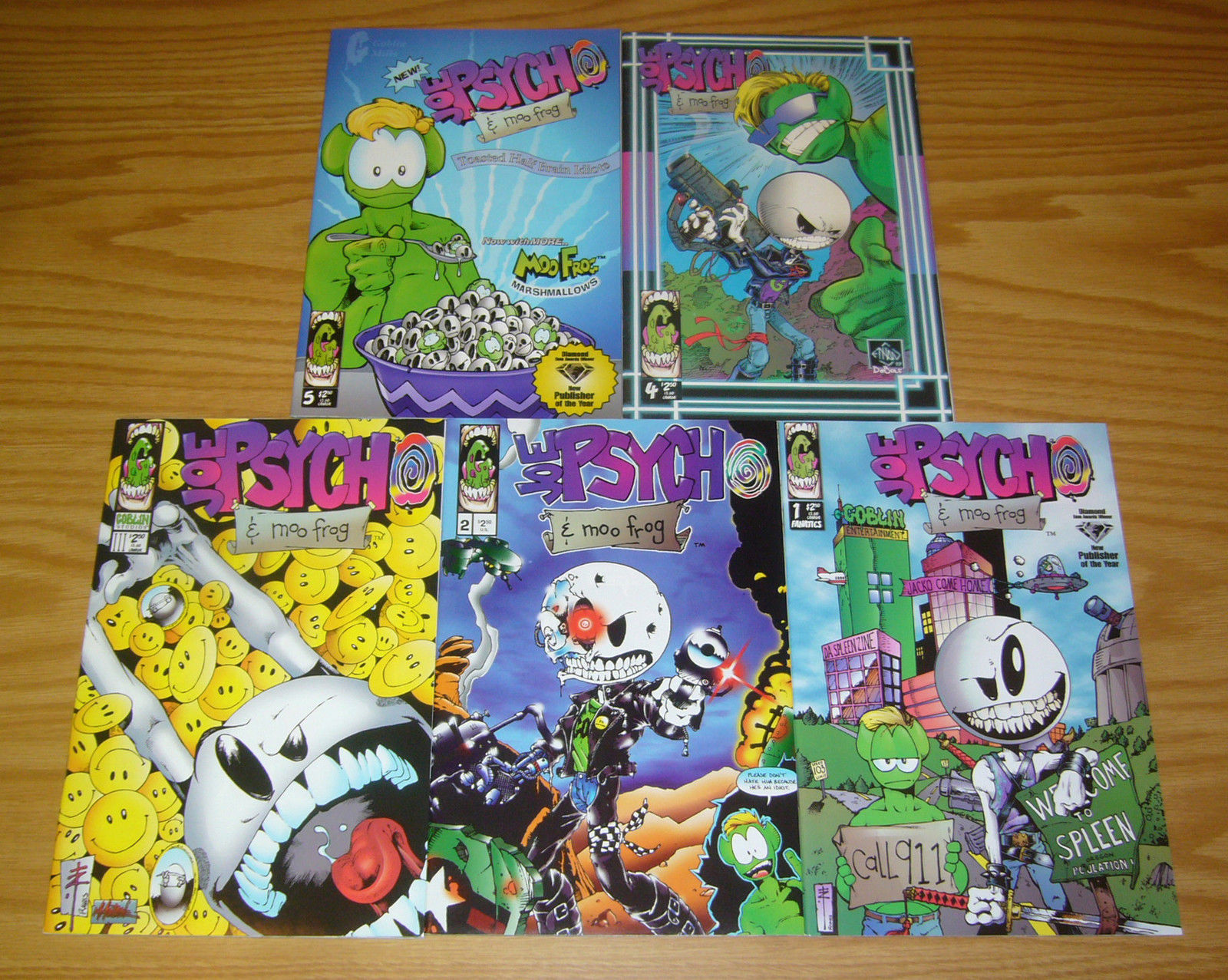 Joe Psycho & Moo Frog #1-5 VF/NM complete series - goblin studios ...