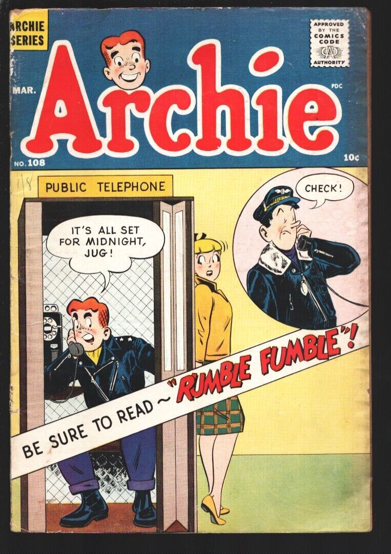 Archie Comics #108 1960-Betty & Veronica--Leather jacket gangster issue ...