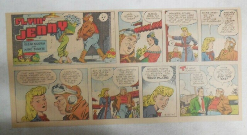 Flying Jenny Sunday page by Marc Swayze from 3/18/1945 Size: 7.5 x 15 ...