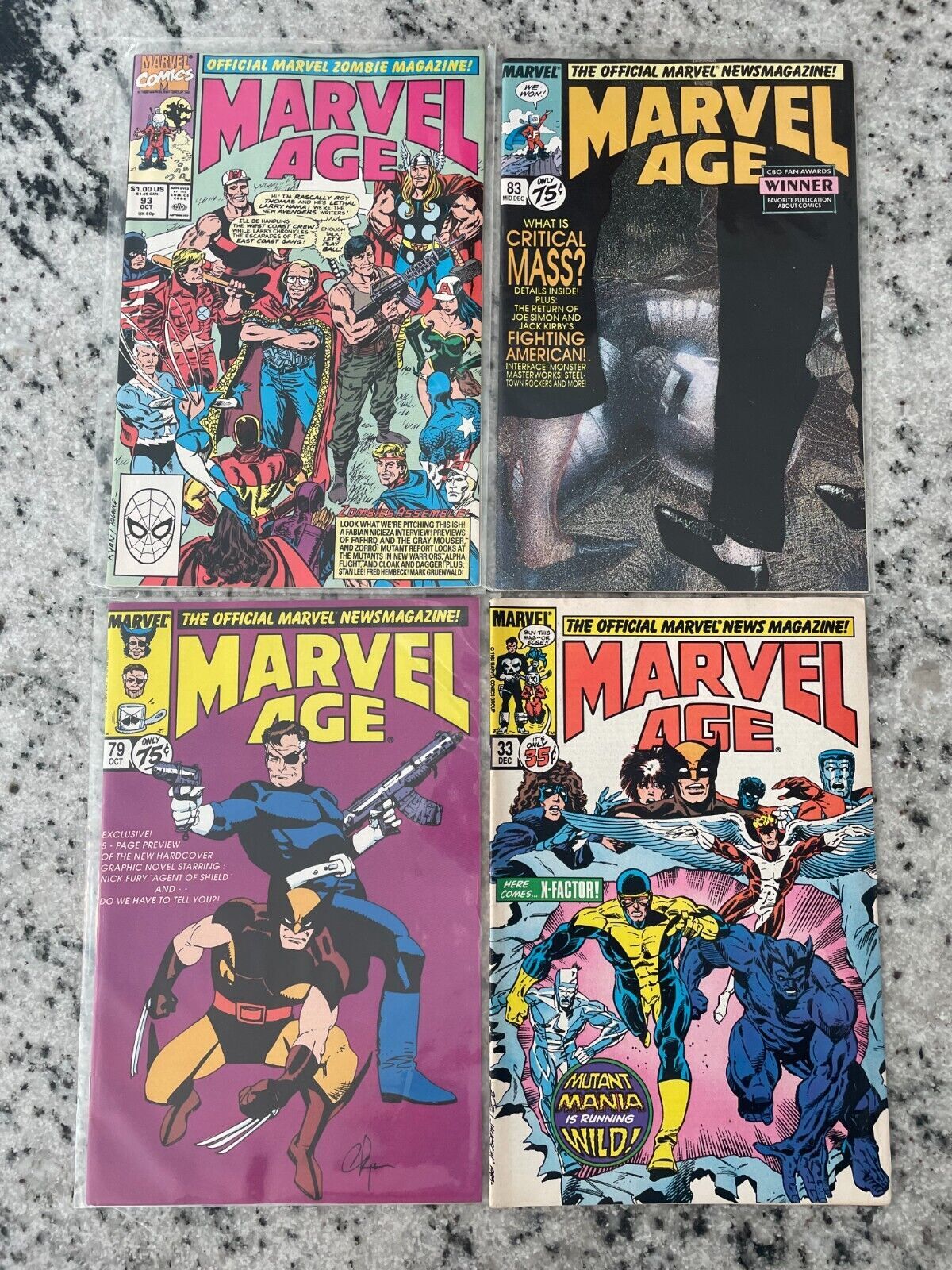 4 Marvel Age Comic Books # 33 79 83 93 Avengers Hulk Thor Spider-Man 61 ...