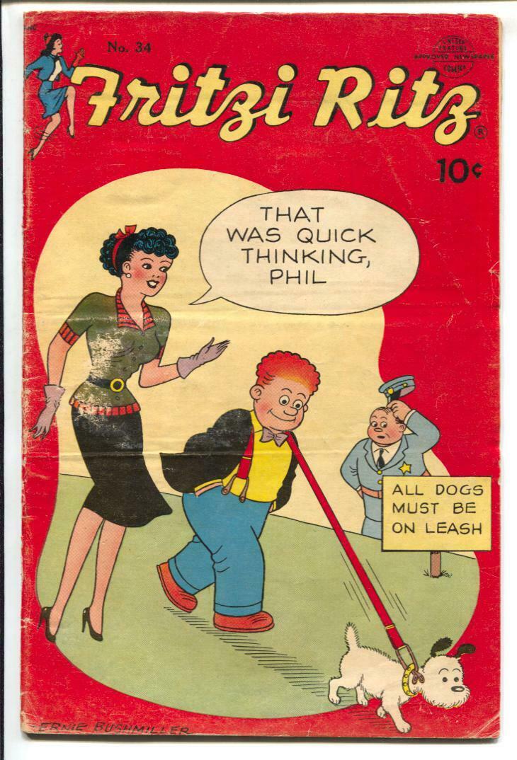 Fritzi Ritz #34 1954-United Feature-Ernie Bushmiller-Li'l Abner in drag ...