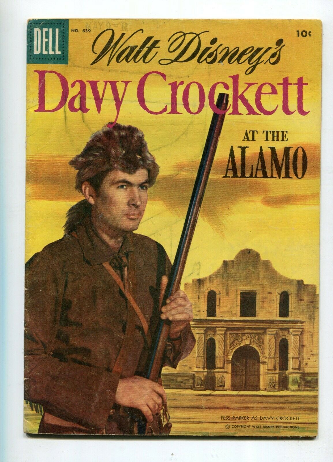 Dell Four Color 639 VG Walt Disney's Davy Crockett "At the Alamo ...