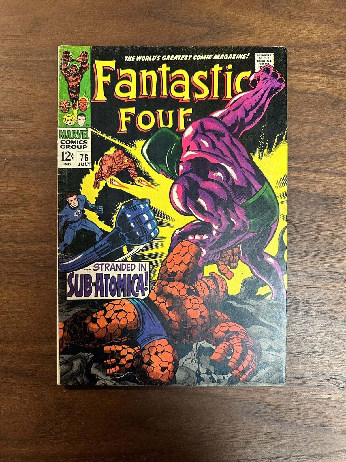 Fantastic Four #76 FN Stranded in Sub-Atomica! Jack Kirby Cover (Marvel ...