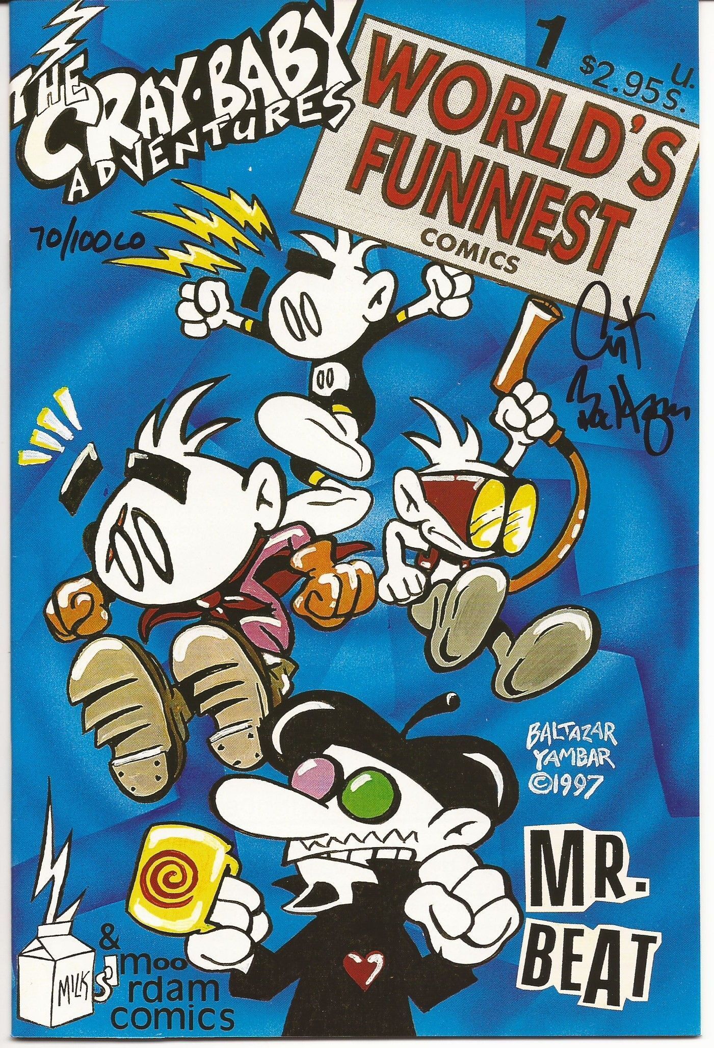 Worlds Funniest Comics #1 Blue Variant Signed Numbered Mint Chris ...