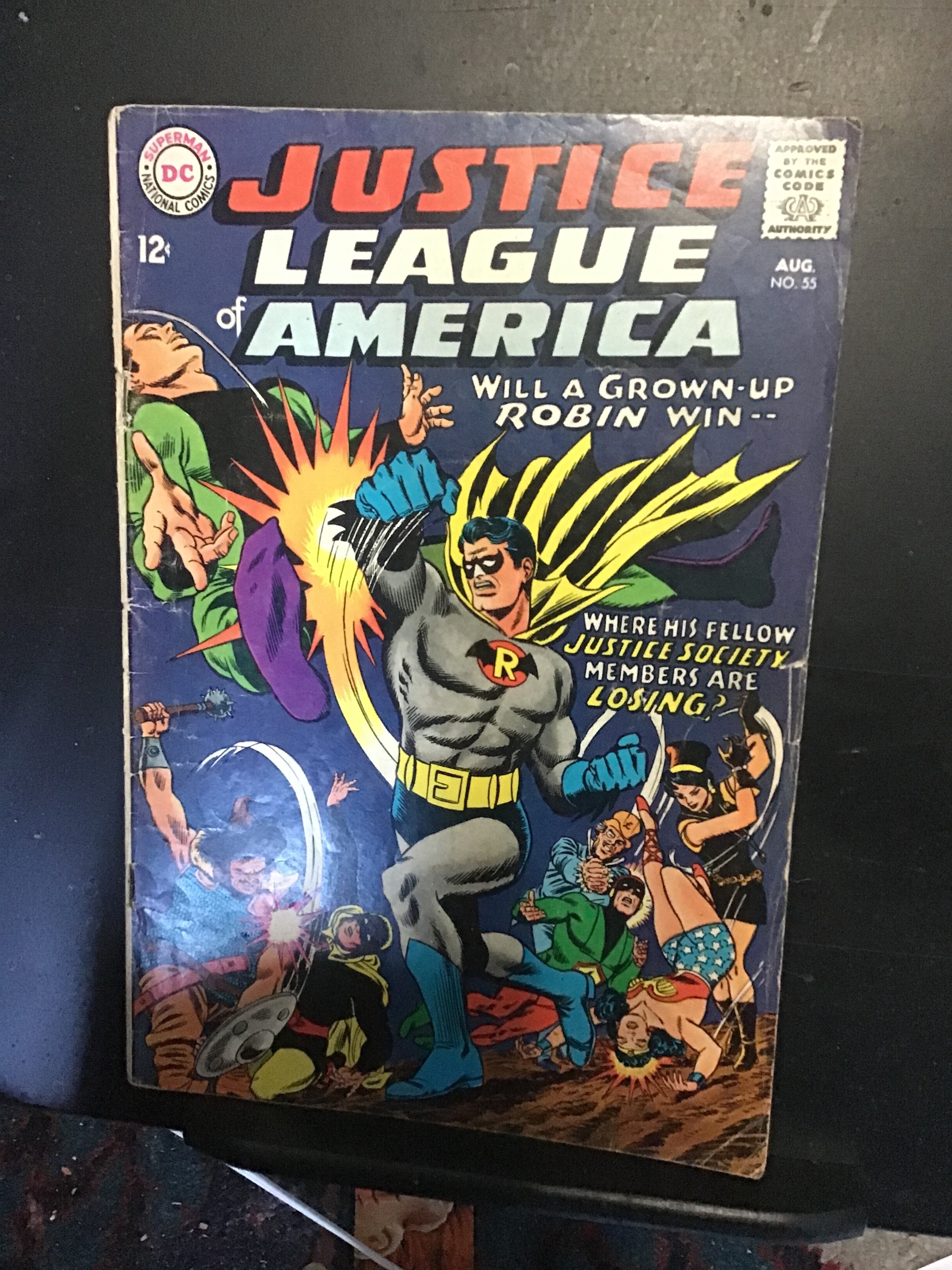 Justice League of America #55 (1967) JSA! 1st silver age Robin Earth 2 ...