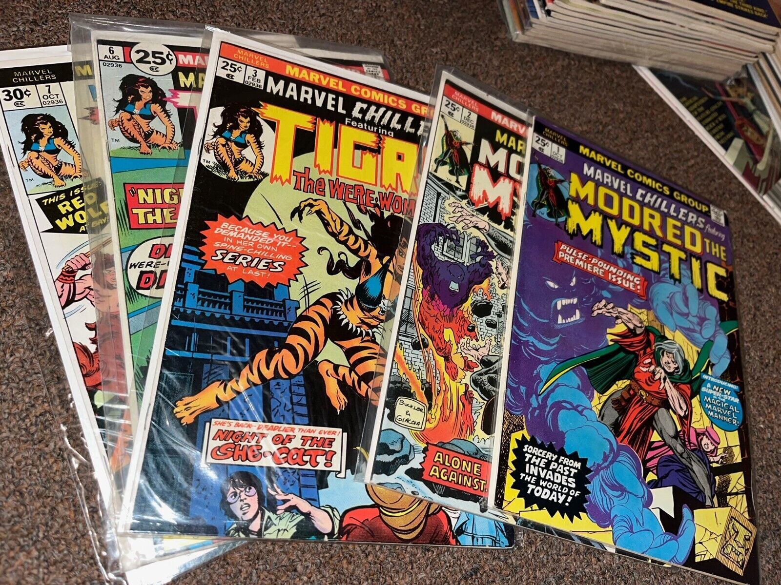 Marvel Chillers (1975) Lot - Complete Series Set w/Issue #s 1-7, Has 3 ...