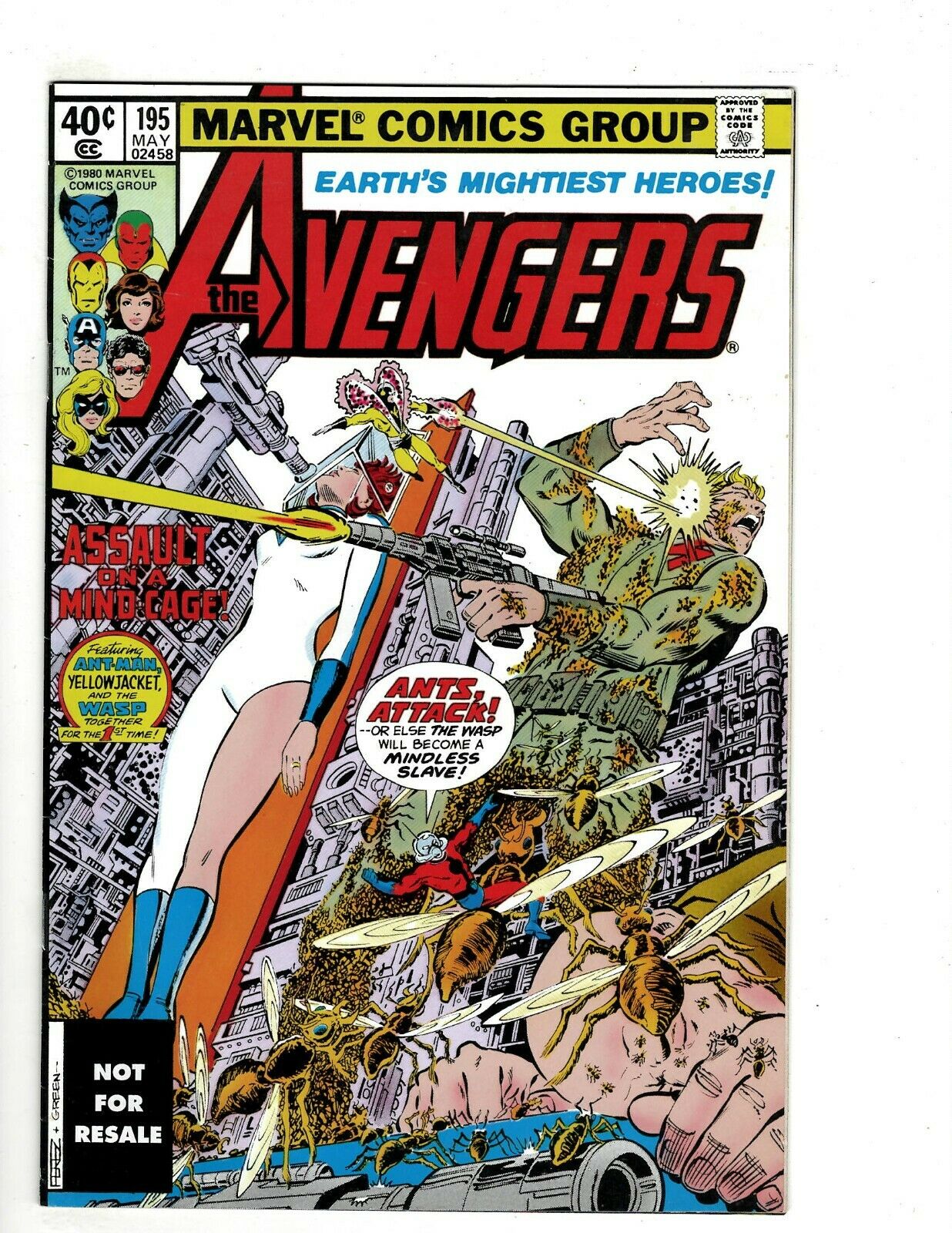 Avengers #195 VF Marvel Comic Book Marvel Legends REPRINT Hulk Thor ...