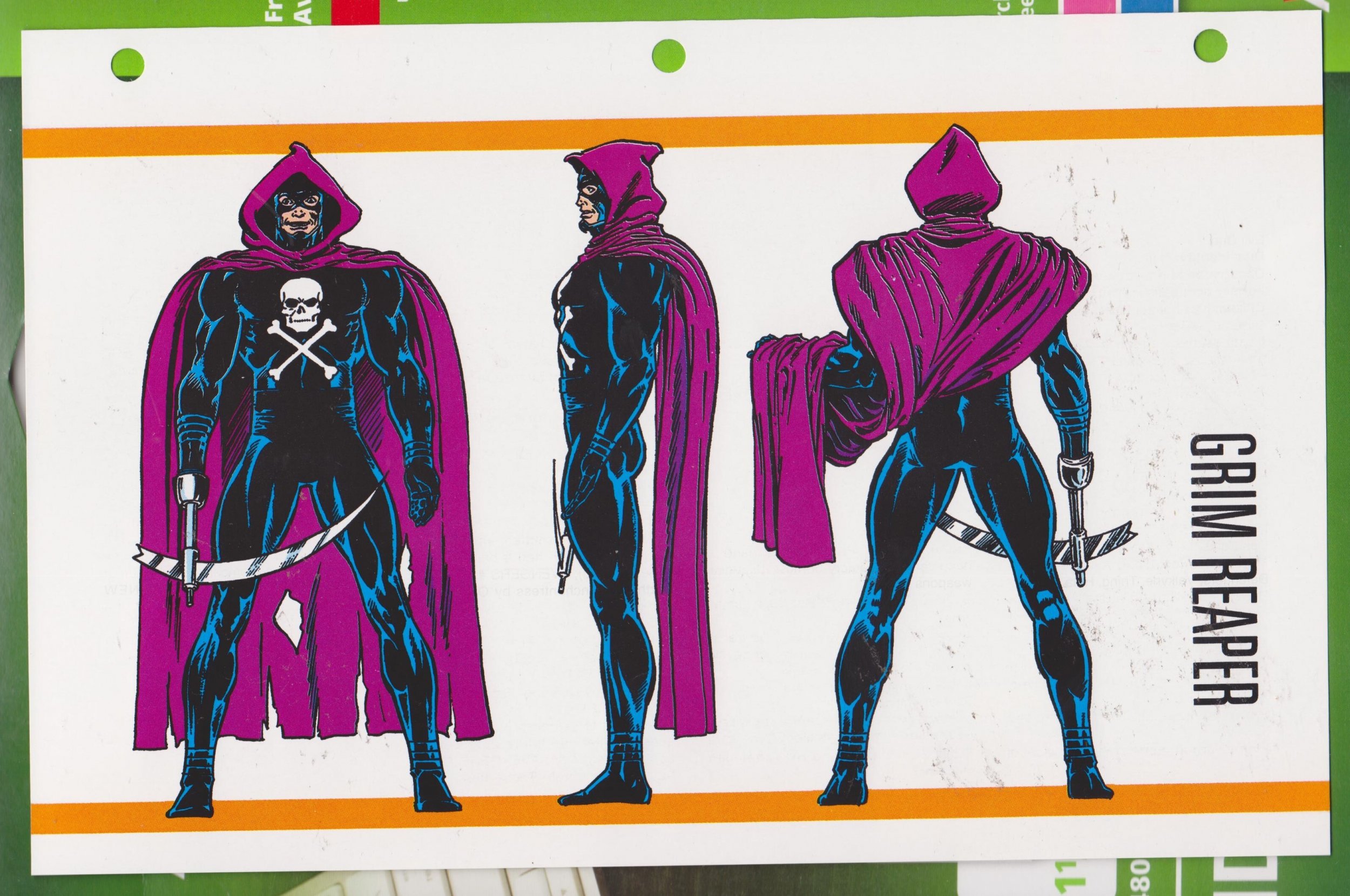 Official Handbook of the Marvel Universe Sheet- Grim Reaper | Comic ...