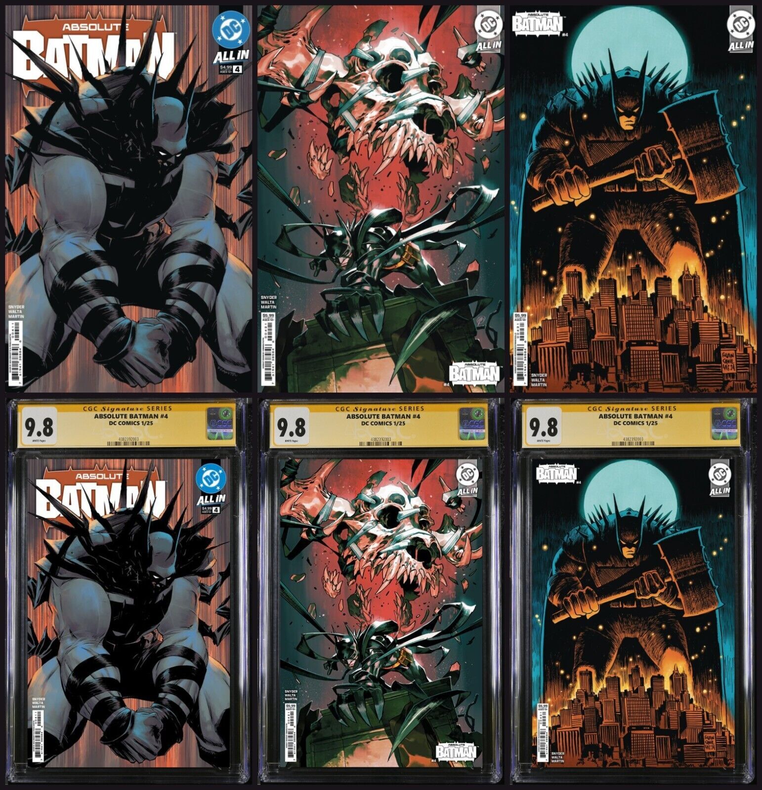 Absolute Batman #4 DC CGC/RAW CVR Pick Scott Snyder Signed Presale ...