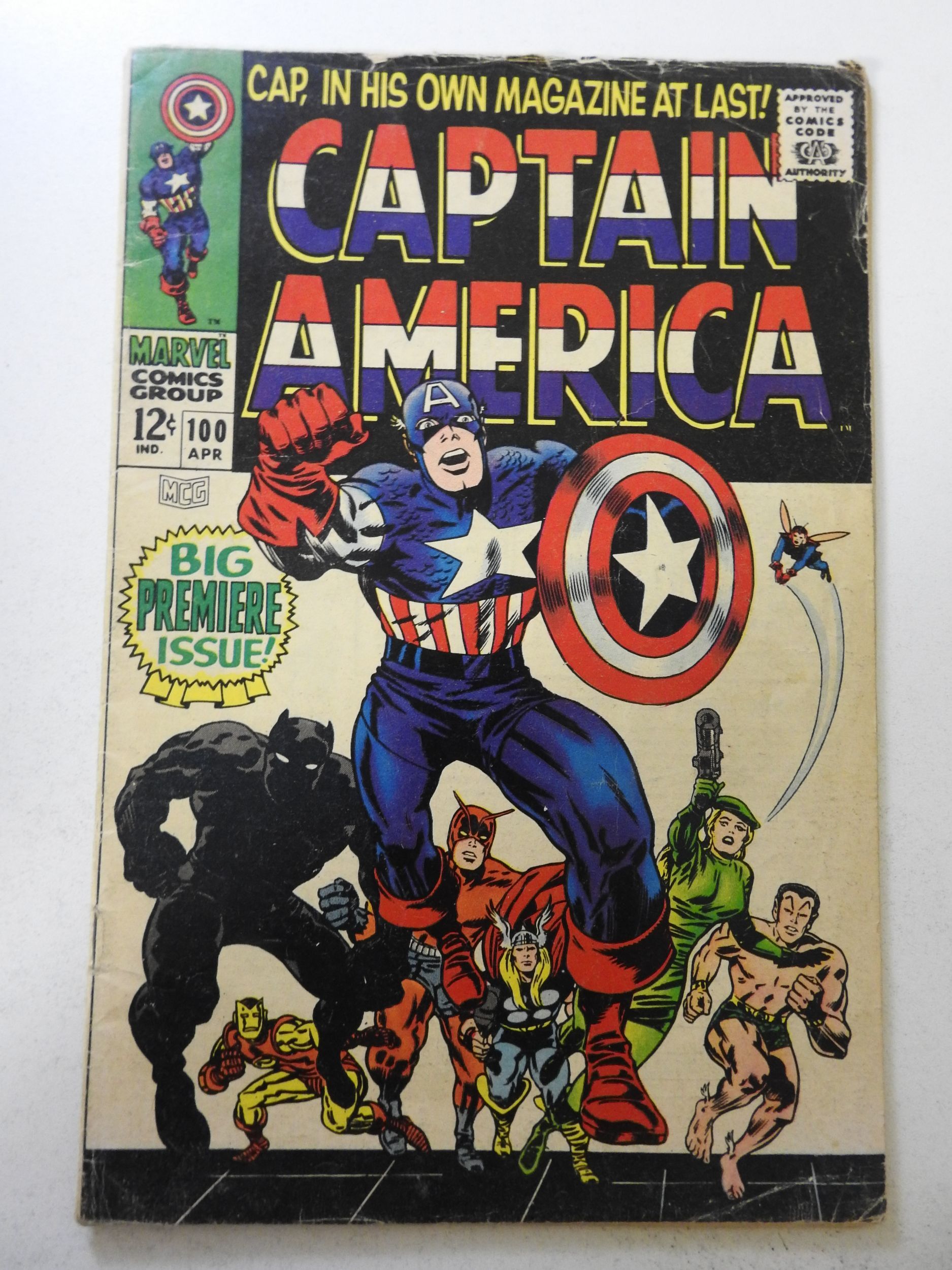 Captain America #100 (1968) VG Condition manufactured w/ 1 staple ...