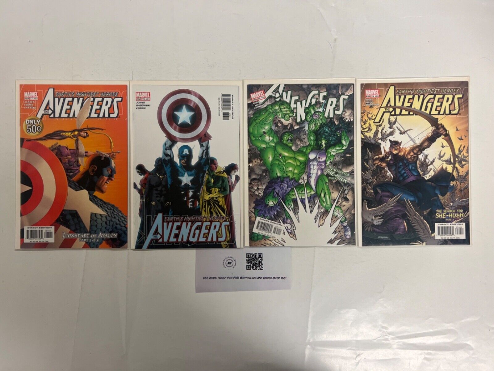 4 Avengers Marvel Comic Books # 489 490 491 492 Defenders Iron Man Thor ...