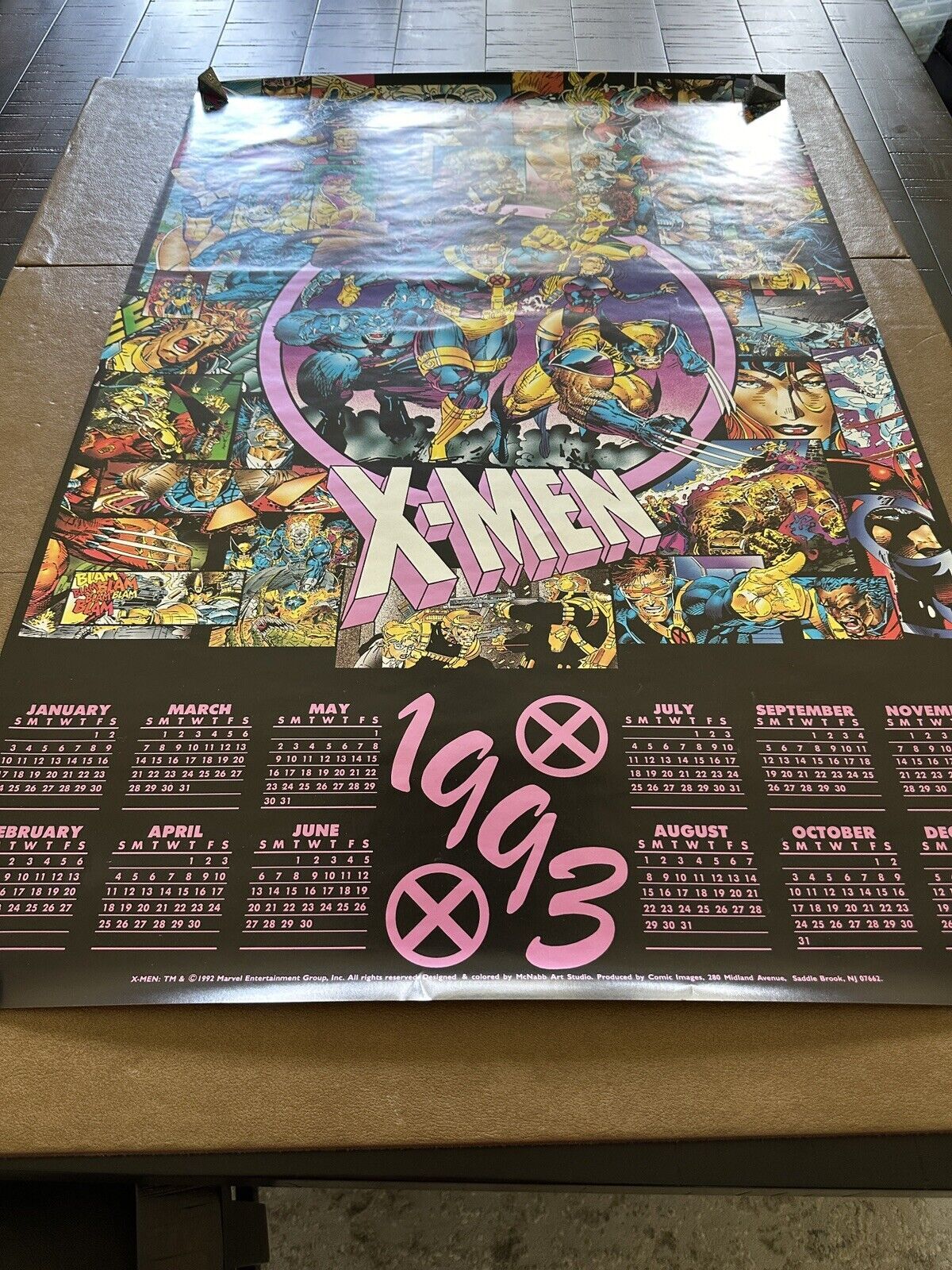 Jim Lee: Marvel X-men Calendar Poster 1993 - Uncanny Wolverine Cyclops ...