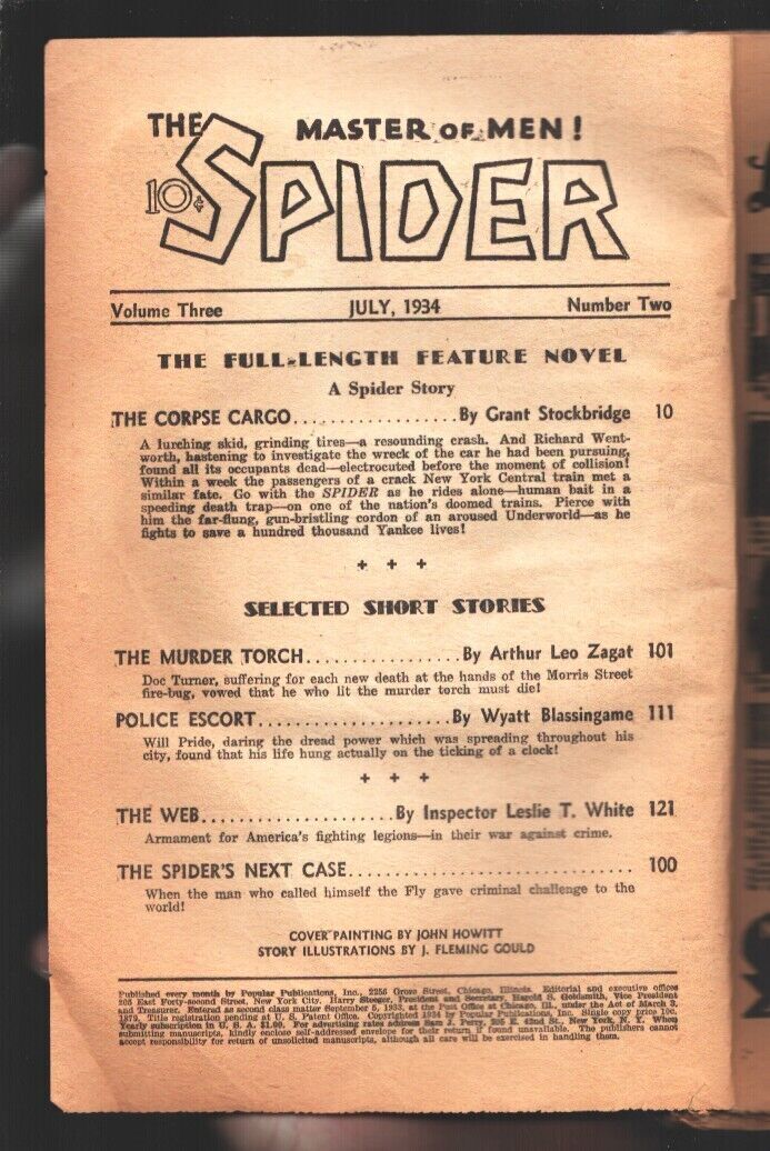 Spider 7/1934- Popular-Action and violence packed pulp thrills.-Corpse ...