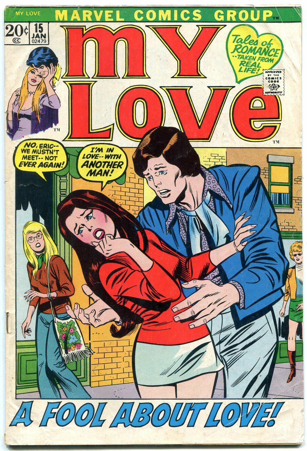My Love Comics #15 1971- Fool About Love- Marvel Bronze Age Romance VG ...