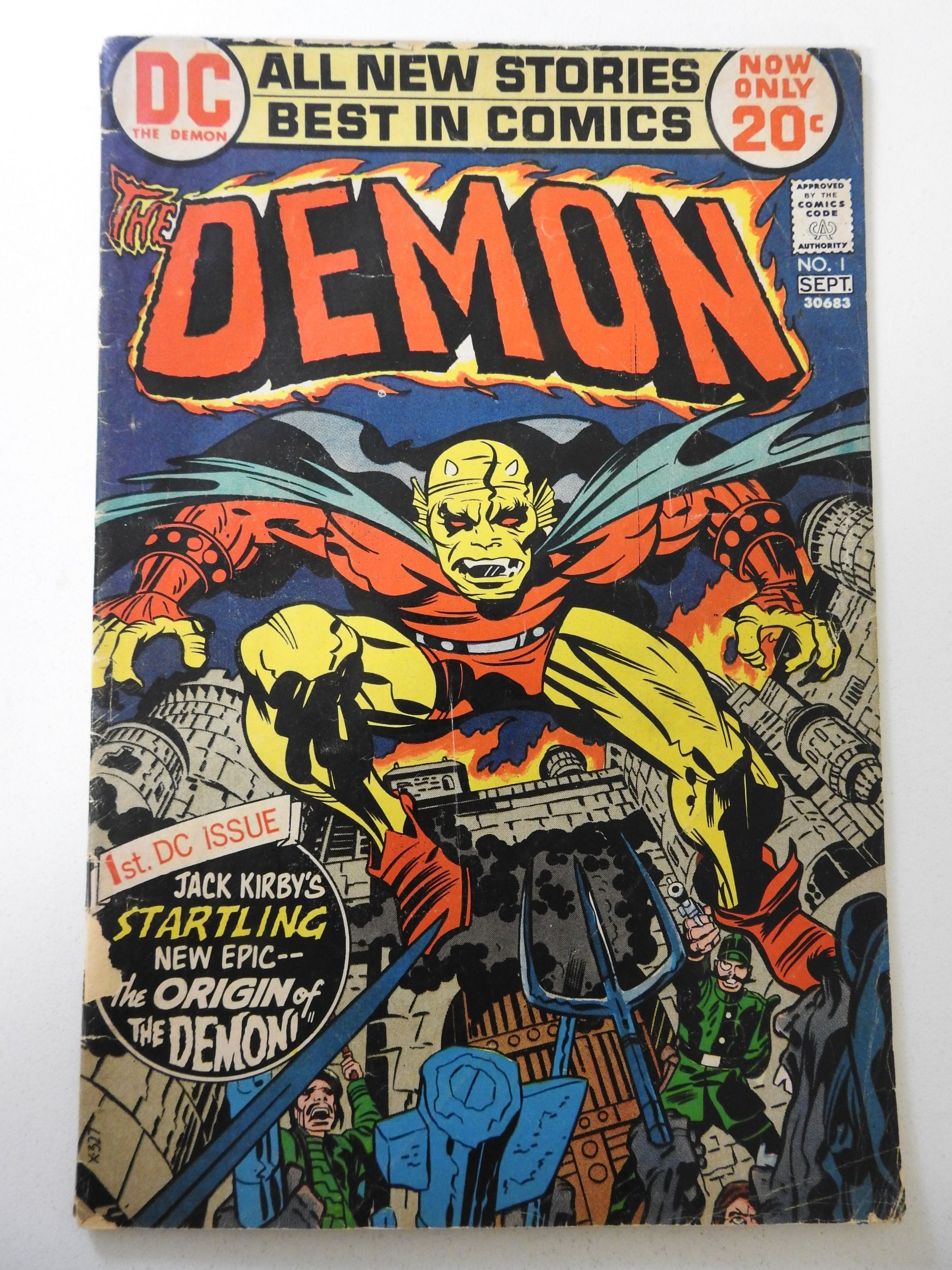 The Demon #1 (1972) GD Condition 1 1/2 cumulative spine split, moisture ...