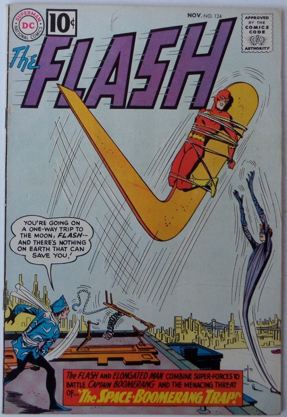 Flash #124 (Nov 1961, DC), VG, Flash & Elongated Man vs. Captain ...