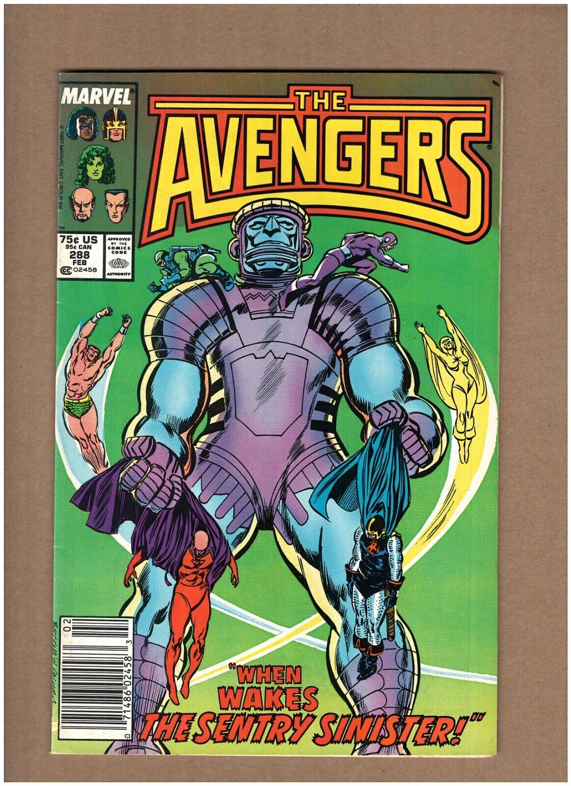 Avengers #288 Newsstand Marvel Comics 1987 Namor She-Hulk FN/VF 7.0 ...
