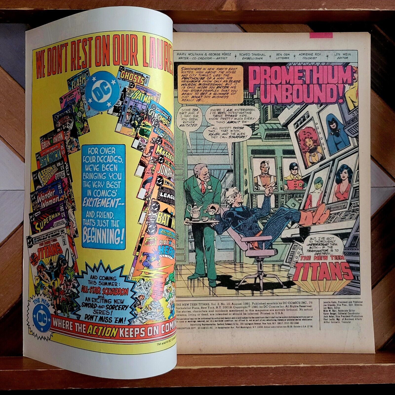 New Teen Titans #10 VF (DC 1981) 3rd appearance DEATHSTROKE! George ...