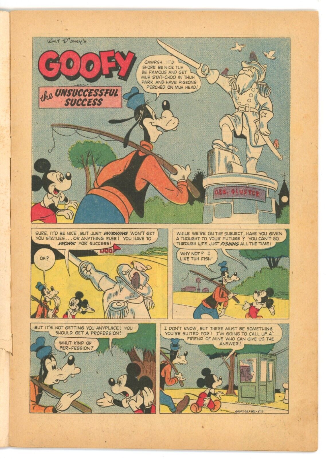 Walt Disney’s Goofy 802 VG 4.0 Silver Age Dell 1957 Mickey Mouse ...
