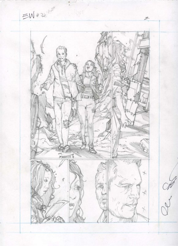 The Evil Within #2 pg 2 Original Alex Sanchez Pencil Art based HORROR ...