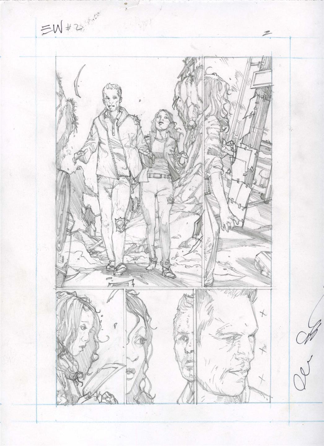 The Evil Within #2 pg 2 Original Alex Sanchez Pencil Art based HORROR ...