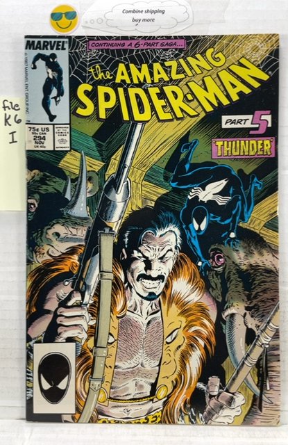 The Amazing Spider-Man #294 (1987)key : vfn Death of Kraven | Comic ...