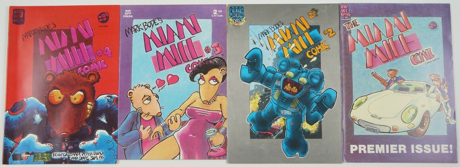 Miami Mice #1-4 FN+ complete series - mark bode - TMNT/cerebus cameos ...