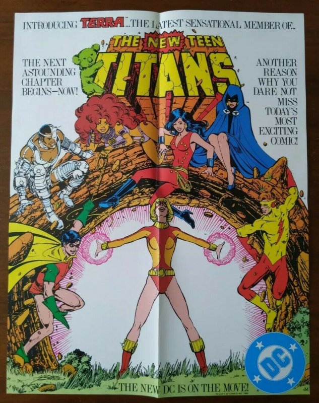 New Teen Titans Poster Introducing Terra George Perez Cyborg Raven ...