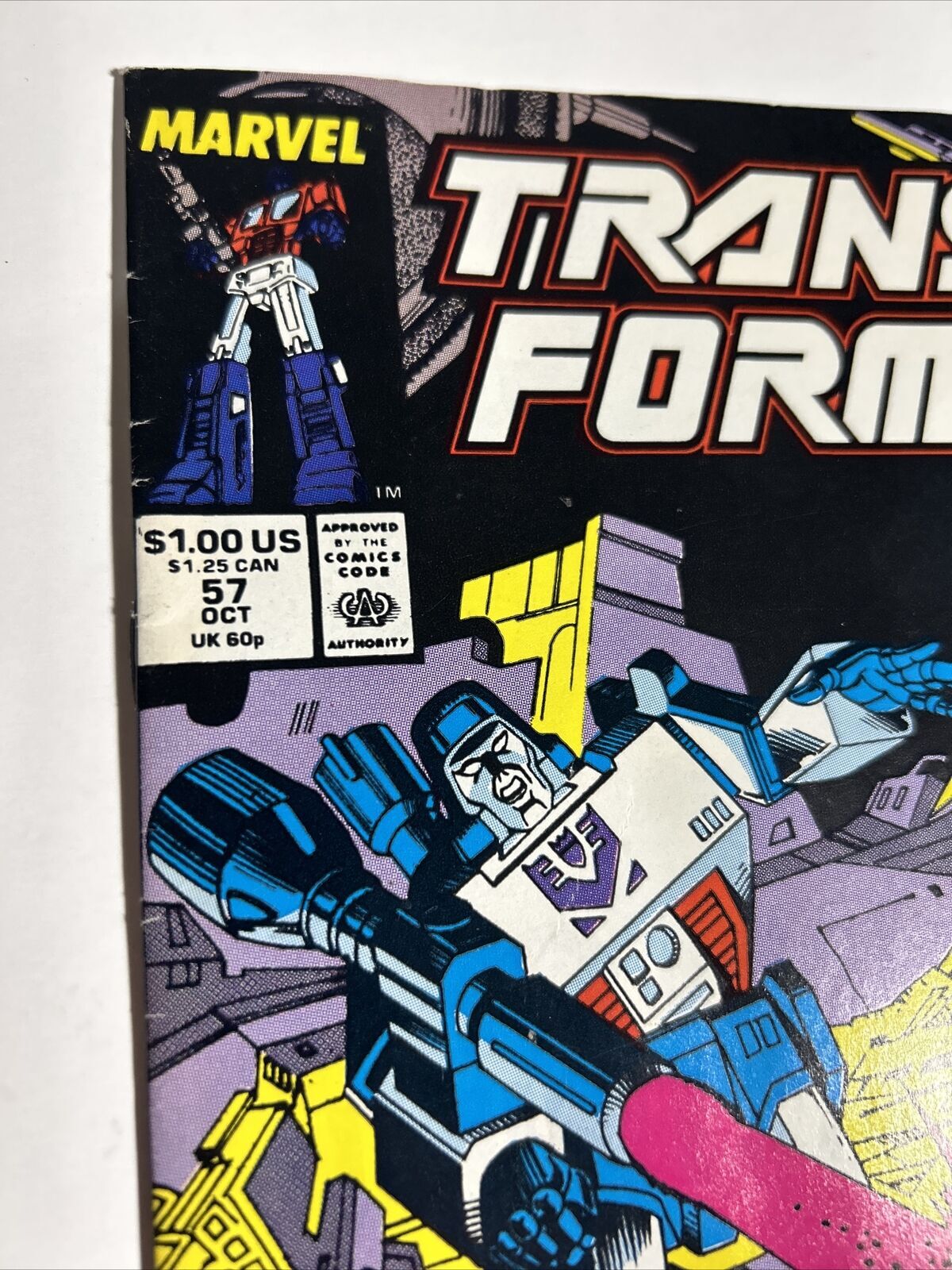 Transformers #57 Marvel 1989 Low Print Run Autobots vs Decepticons ...