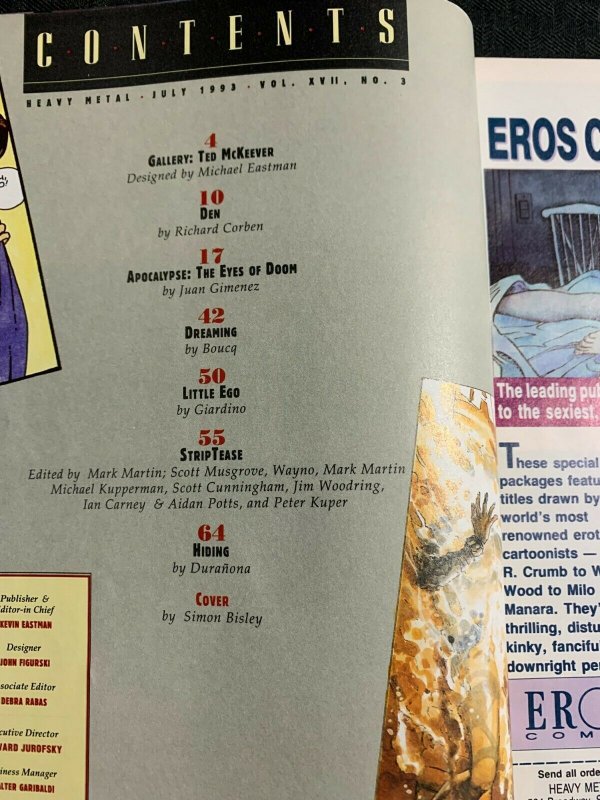 1993 July HEAVY METAL Magazine FVF 7.0 Richard Corben / Simon Bisley ...