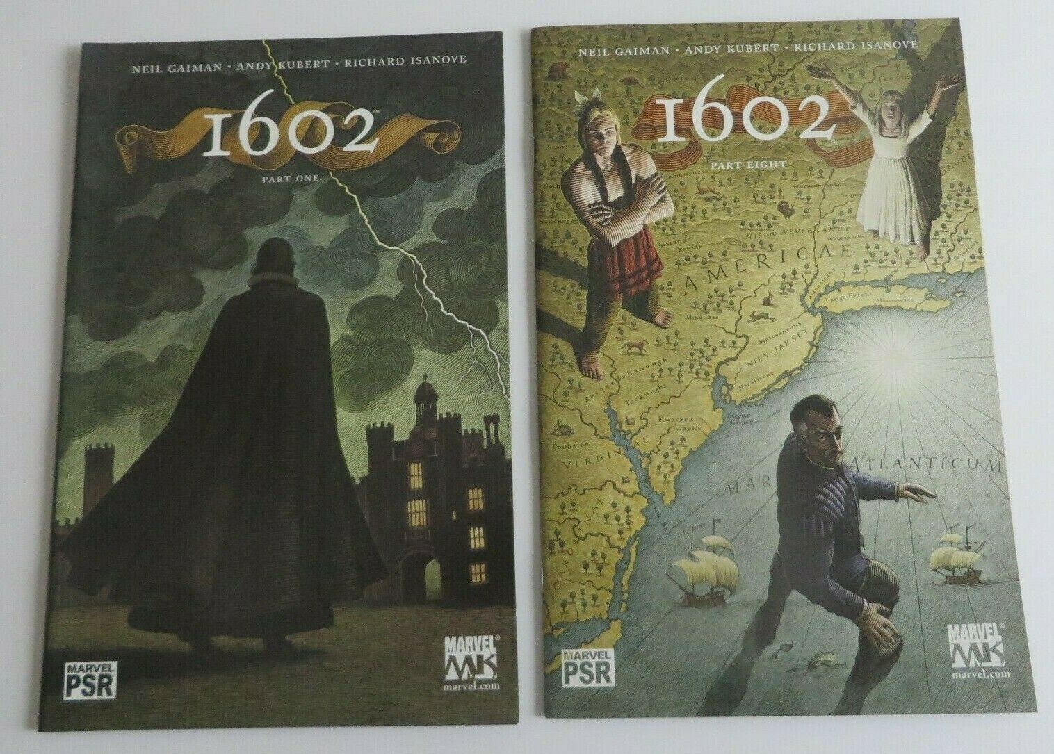 1602 #1-8 Complete Set High Grade VF/NM Marvel Comics Neil Gaiman Andy ...