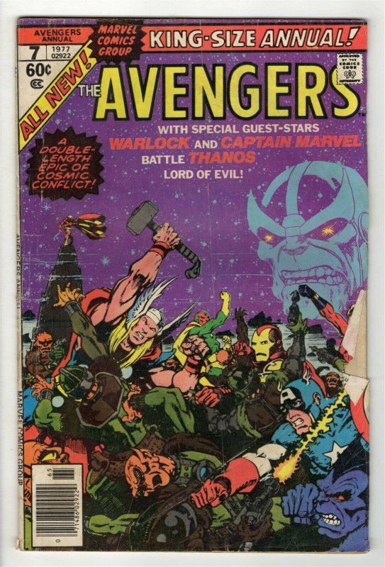 Avengers Annual #7 Vintage 1977 Marvel Comics Death of Gamora / Pip ...
