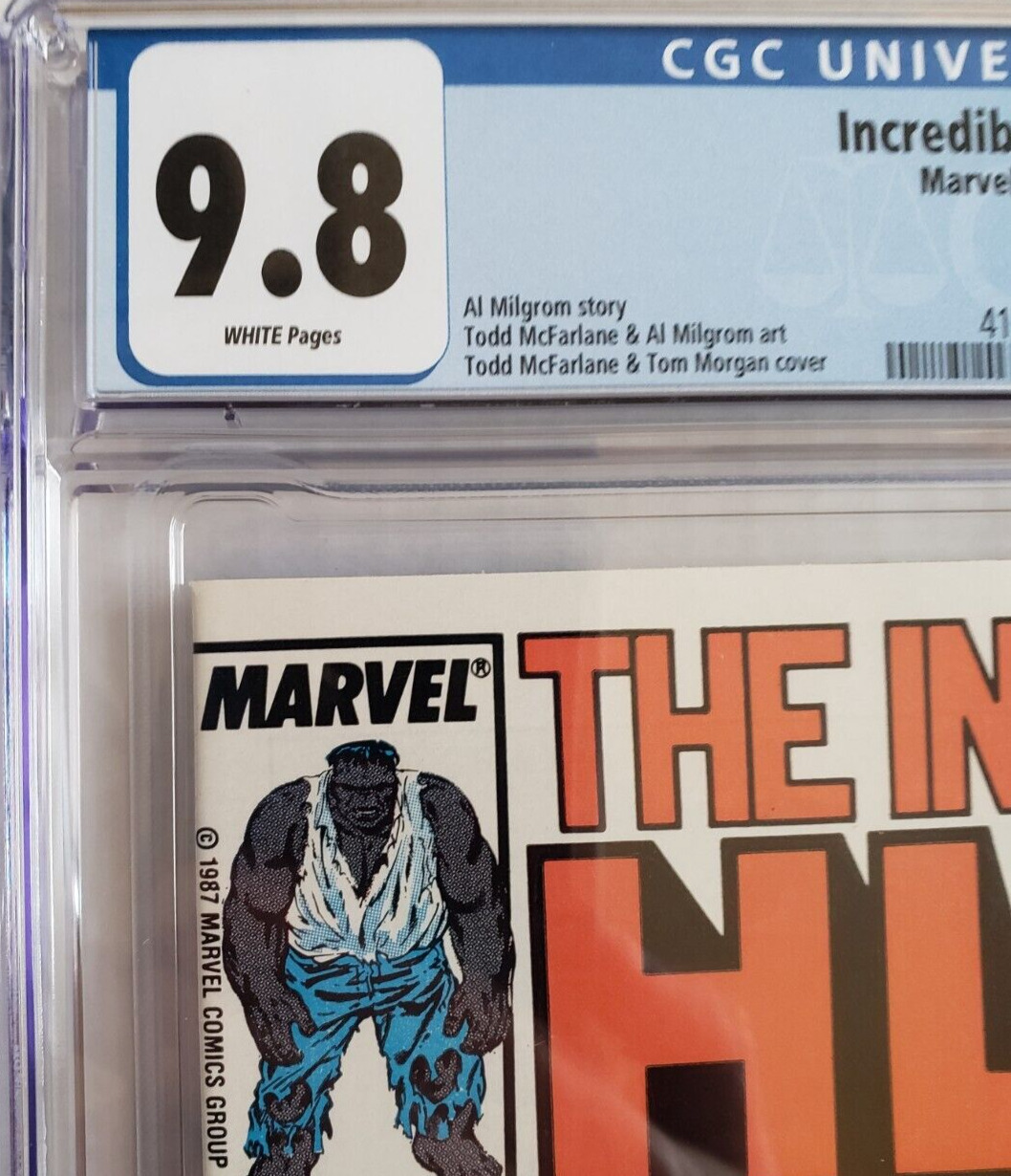 Incredible Hulk #330 1st Todd McFarlane Cover Art on Hulk CGC Grade 9.8 ...