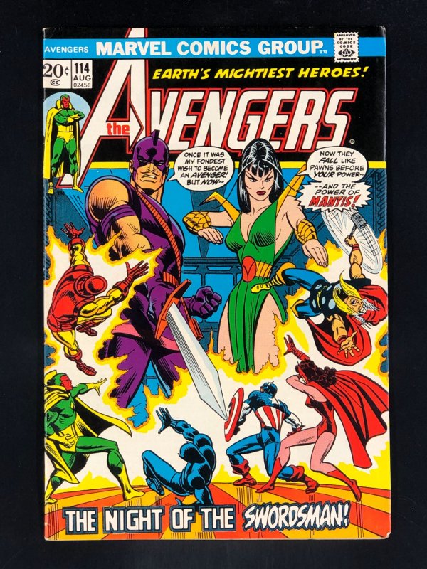 The Avengers #114 (1973) Mantis Joins the Avengers, 1st Cover ...