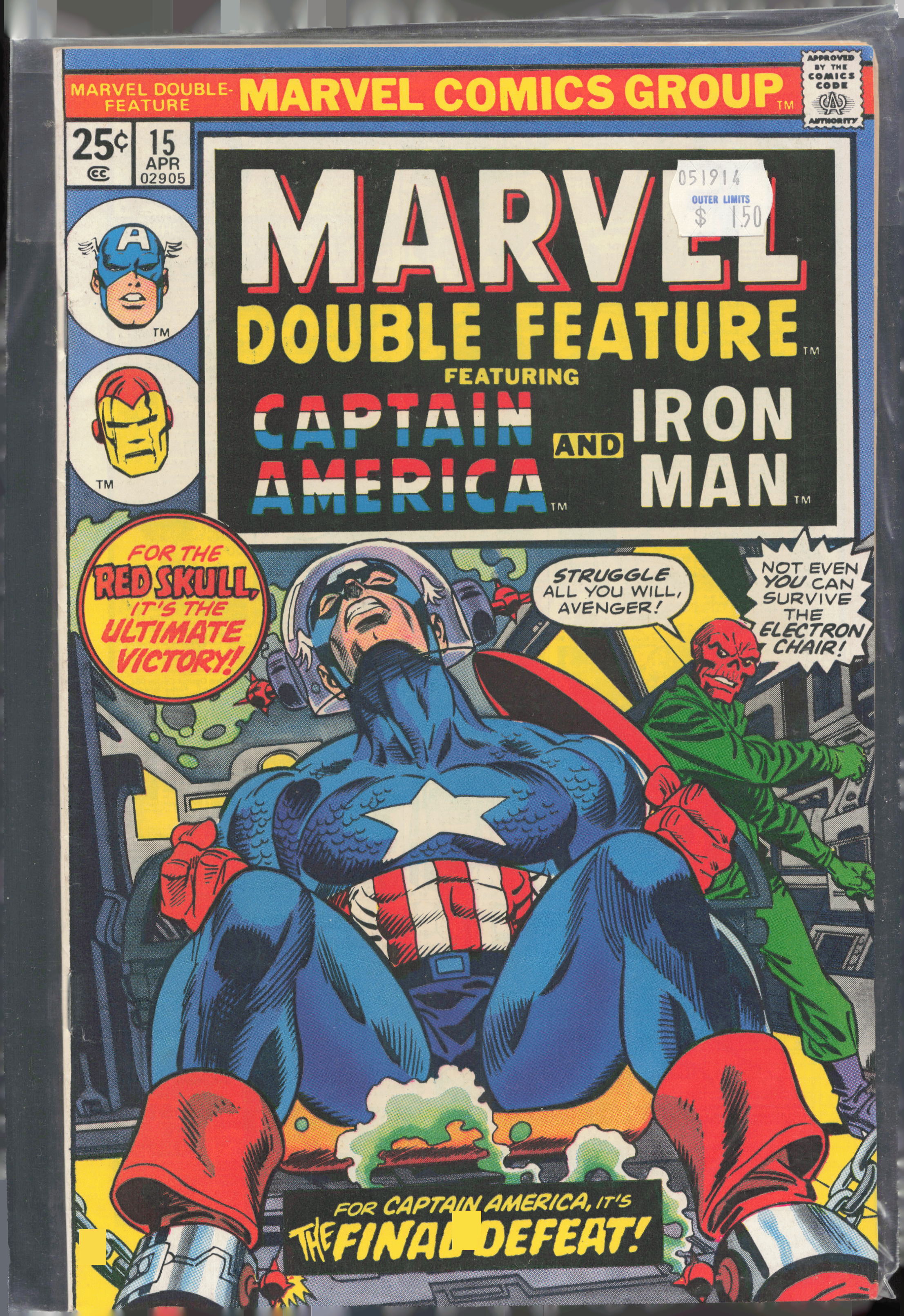 Marvel Double Feature #15 (1976) Captain America | Comic Books - Bronze ...
