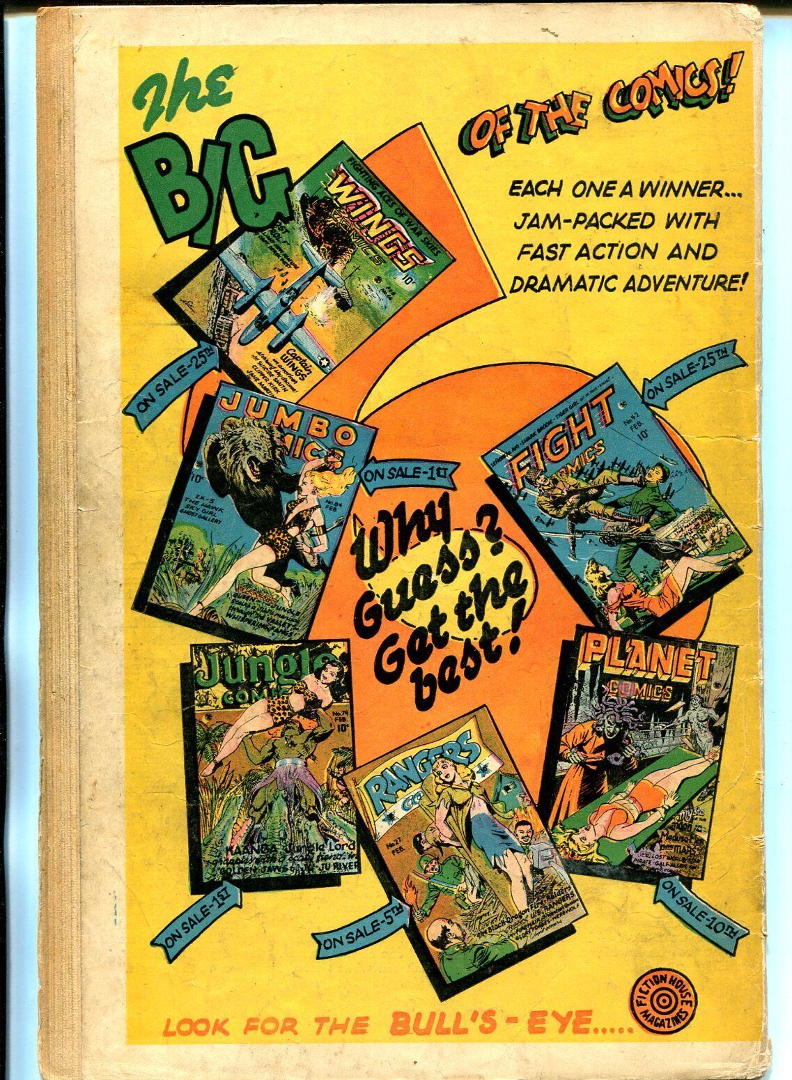 Jumbo #84 1946-Fiction House-Sheena-Hawk-Ghost Gallery-Sky Girl-G/VG ...