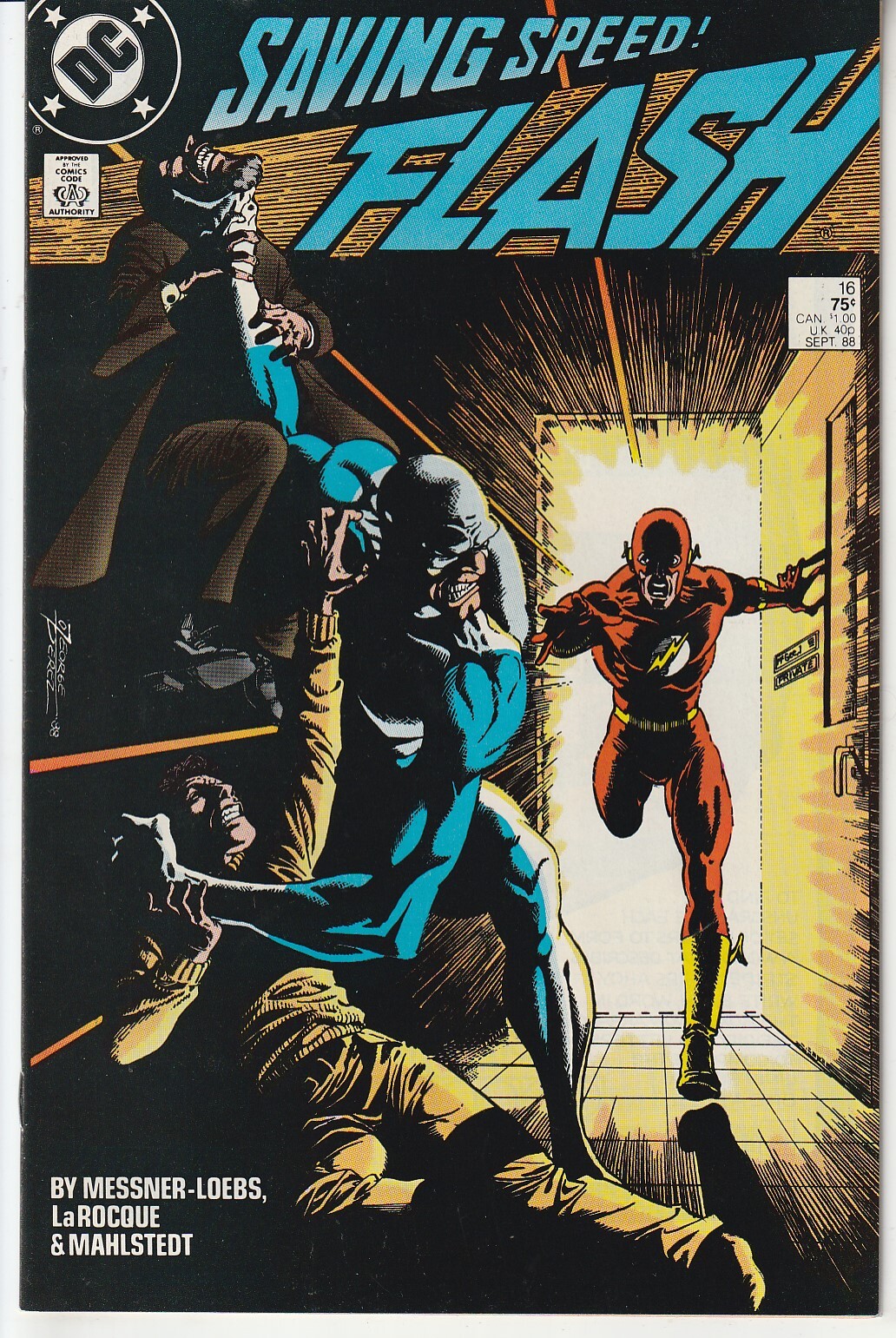 The Flash #16 (1988) Crisis on Infinite Earth artist George Perez cover ...