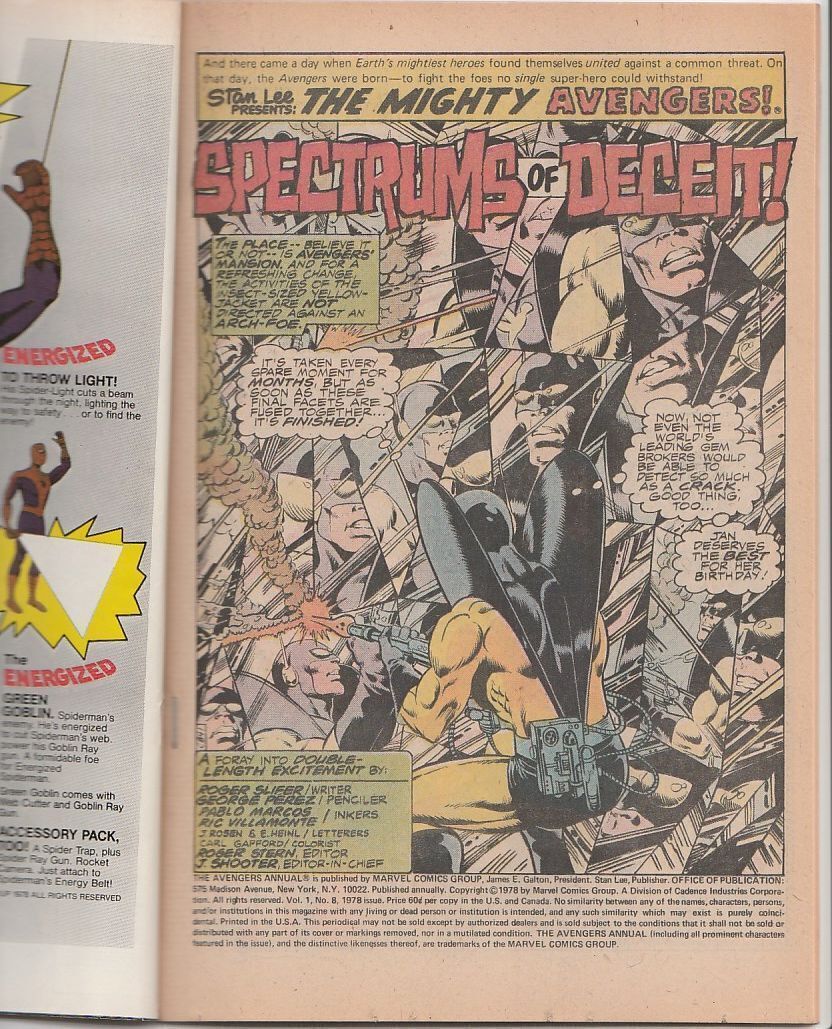 Avengers Annual 8 Dec 1978 George Perez Ms Marvel Thundra Power Prism ...