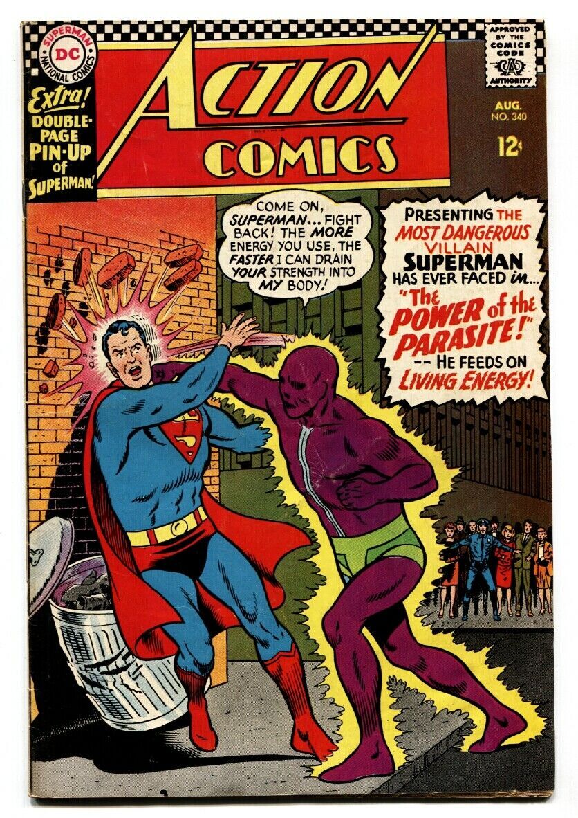 ACTION COMICS #340 comic book 1966-Superman 1st appearance of PARASITE ...