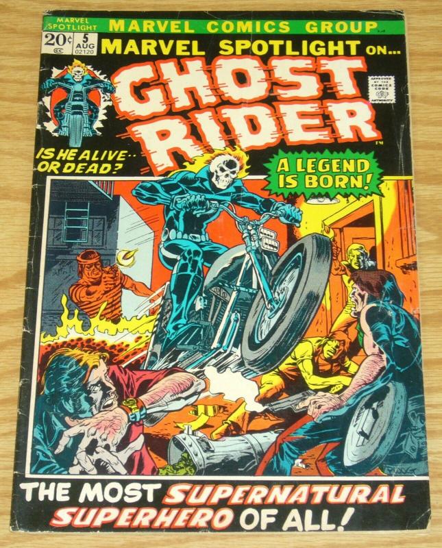 Marvel Spotlight (Vol. 1) #5 VG; Marvel | 1st appearance of ghost rider ...