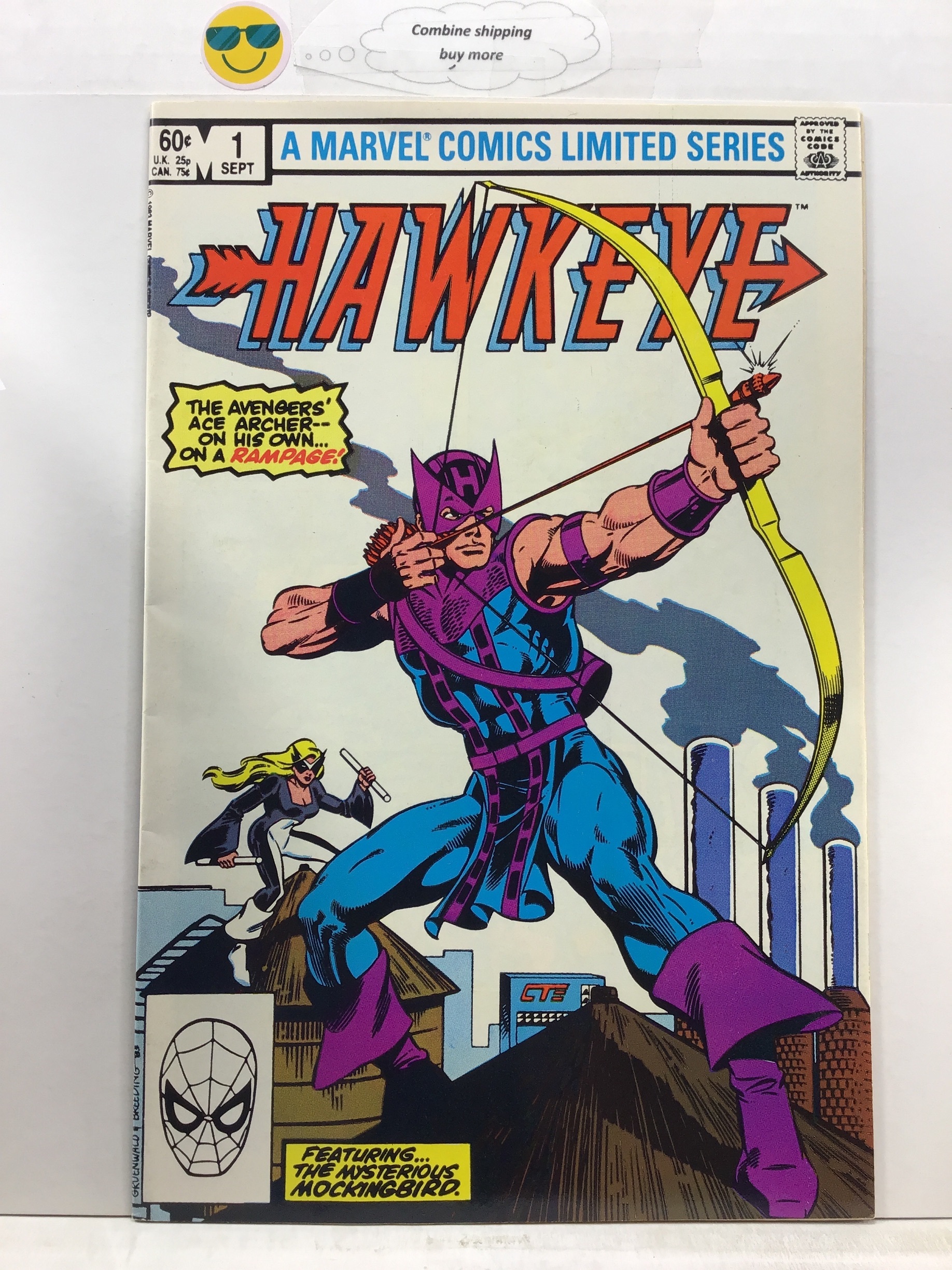 Hawkeye #1 (1983) NM Origin of Hawkeye and mockingbird how they met ...