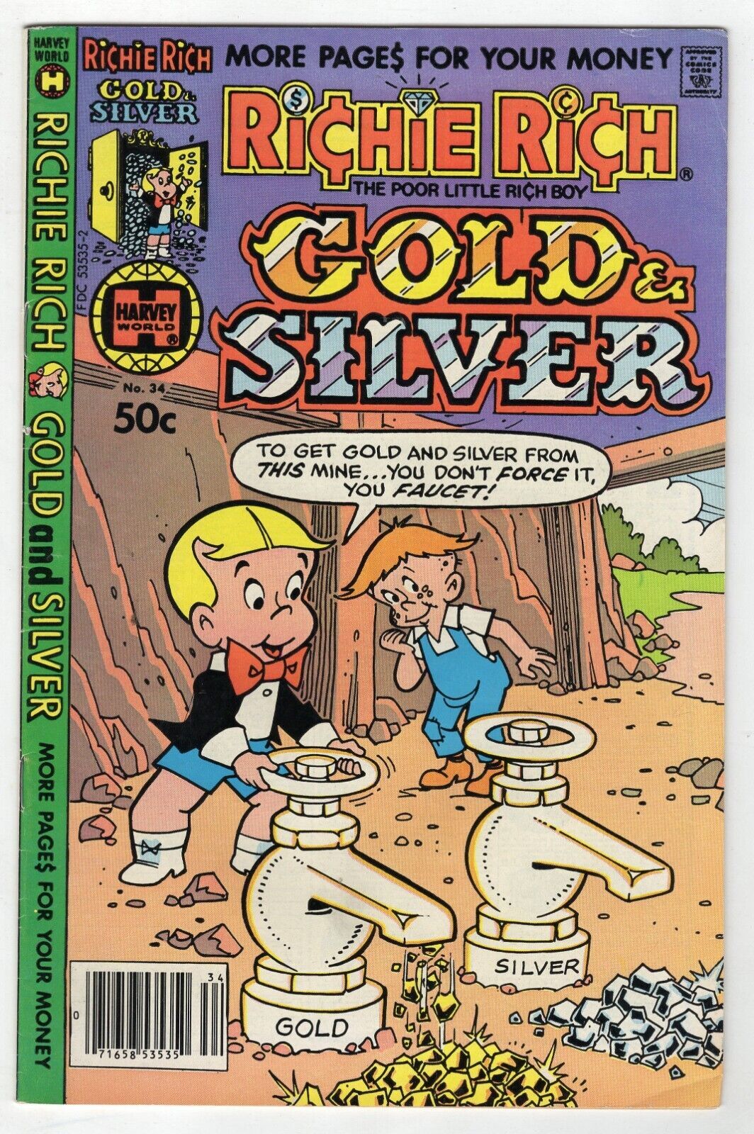 Richie Rich Gold and Silver #34 VINTAGE 1981 Harvey Comics | Comic ...