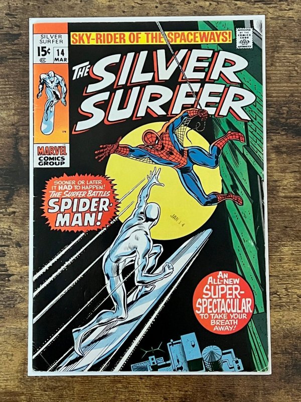 The Silver Surfer #14 (1970). FN. Spider-Man x-over. | Comic Books ...