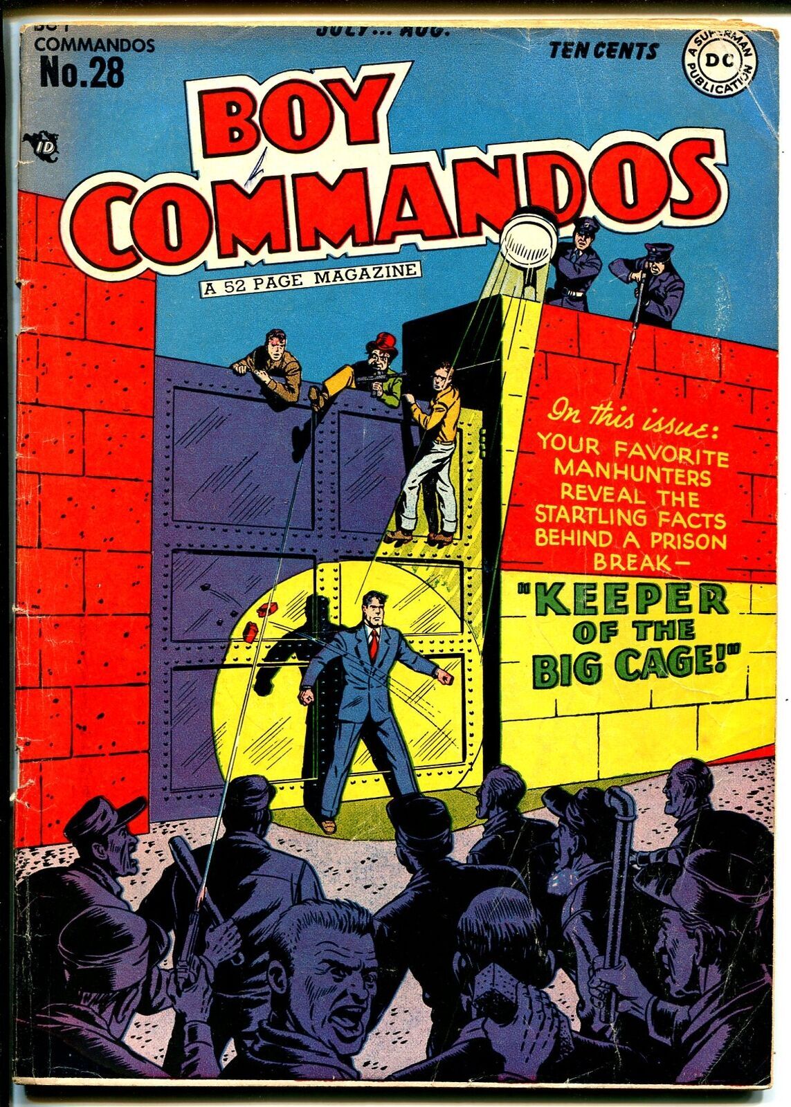 Boy Commandos #28 1948-DC-jailbreak cover-sci-fi-story-Crazy Quilt-CC ...